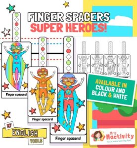 Finger Spacers - Superheroes | Mrs Mactivity
