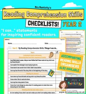 Year 2 Reading Comprehension Skills Assessment Checklist | Mrs Mactivity