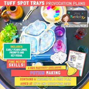 Tuff Spot Tray Potion Making Plan | EYFS Enhanced Provision