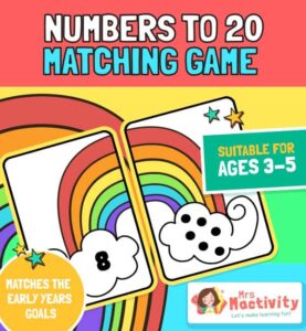 Numbers To 20 Matching Game | Mrs Mactivity