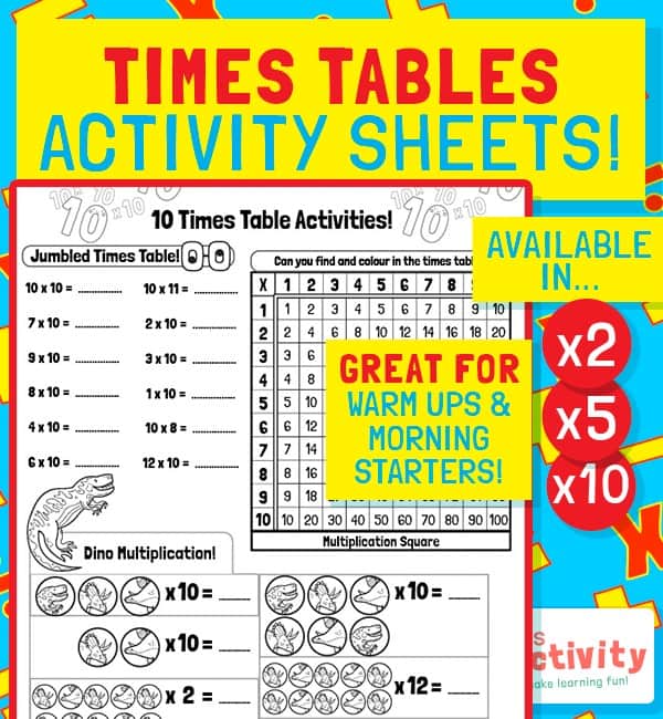 KS1 Times Tables Activity Pack Primary Teaching Resources