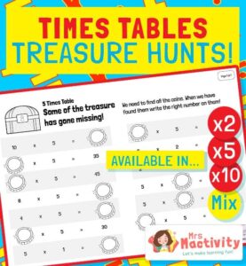 Times Tables Treasure Hunt | Mrs Mactivity