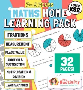Lower KS2 (Age 7-9) Learn At Home Maths Pack | Mrs Mactivity