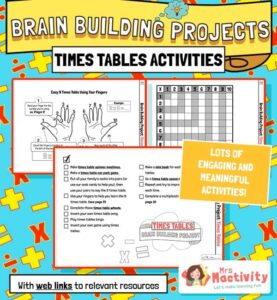 Times Table Brain Building Activities | Mrs Mactivity