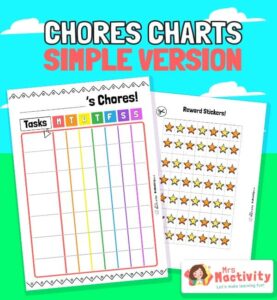 Children's Rainbow Chore Chart | Mrs Mactivity