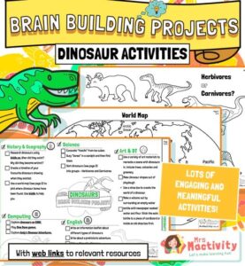 Dinosaurs Brain Building Activities | Mrs Mactivity