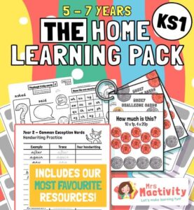 KS1 Home Learning Pack | Mrs Mactivity
