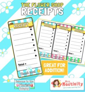 The Flower Shop Flower Receipts | Mrs Mactivity