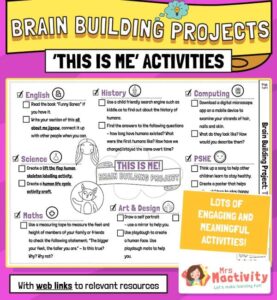 This Is Me Brain Building Activities | Mrs Mactivity