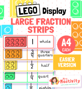 Lego Display Fraction Strips | Mrs Mactivity
