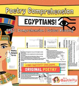 Original Egyptians Poetry Comprehension And Guided Reading Activity ...