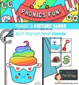 Phase 5 A-e Split Digraph Cards | Split Digraph Resources
