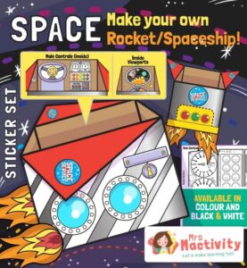 Make Your Own Cardboard Rocket Decals | Mrs Mactivity