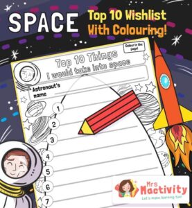 Space Rocket Wishlist Writing Activity | Space Writing Resources