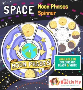 The Phases Of The Moon Spinner Activity | Mrs Mactivity