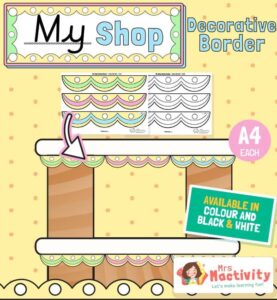 Shop Role-Play Display Border | Mrs Mactivity