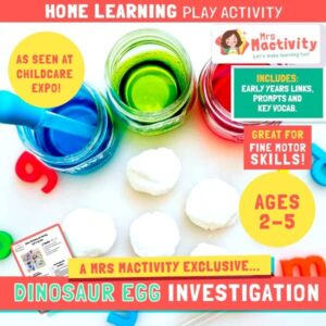 Phase 2 (Age 4-5) Home Learning Dinosaur Eggs Play Activity | Mrs Mactivity