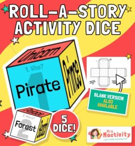 Roll A Story Activity Dice | Mrs Mactivity