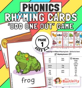 Phase 1 (age 2-4) Phonics Odd One Out Game | Phase 1 Phonics Rhyming Games