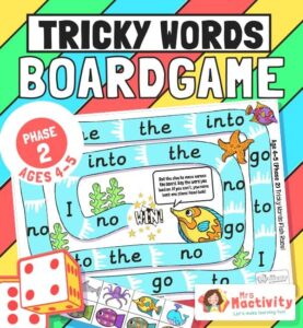 Phase 2 Tricky Words Board Game | Phonics