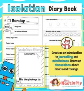 Isolation Diary Booklet | Mrs Mactivity