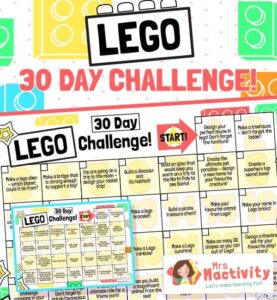 30 Day Lego Challenge Activity | Lego EYFS KS1
