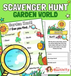 Garden Scavenger Hunt | Outdoor Learning Activities