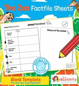 Animal Fact File Sheet Template | Mrs Mactivity