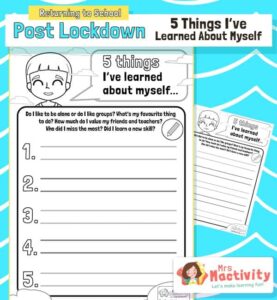 Post Lockdown Resources EYFS KS1 KS2 Kids Children Wellbeing