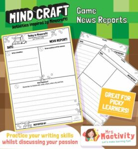 Mind-Craft Newspaper Report | Minecraft Resources KS1 KS2