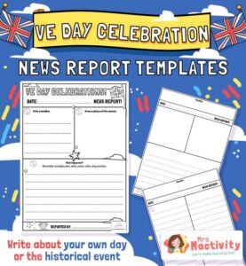VE Day Celebration Newspaper Report Template – Engaging Primary Writing ...