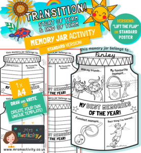 Memory Jar Activity Worksheet | Transition Resources