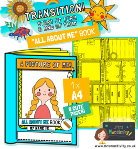 All About Me Mini Book | EYFS & KS1 Transition Activity