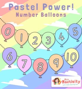 Pastel Classroom Display Balloons 1-10 | Pastel Display Resources