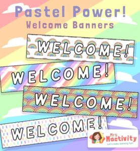 Welcome Banners | Pastel Classroom Display Signs