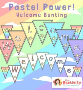 Pastel Classroom Display Welcome Bunting | Pastel Display Resources