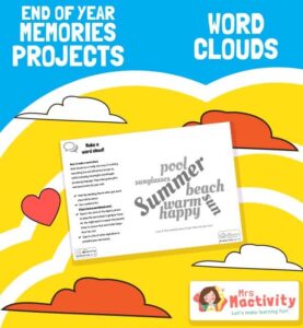 End Of Year Memories Project - Word Cloud Activity | KS1 & KS2 End Of ...