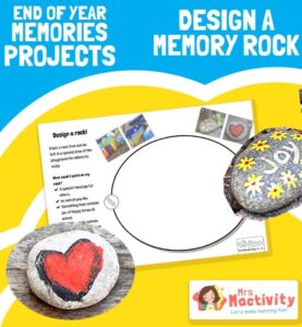 End Of Year Memories Project - Design A Rock Activity | Post SATs Resources