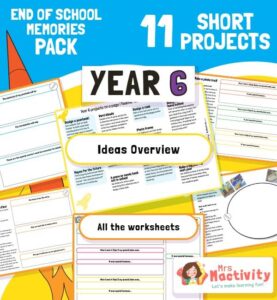 Year 6 End Of School Memories Project | Post SATs Resources