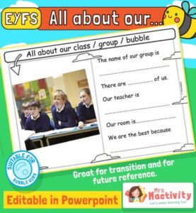 All About Our Class Editable PowerPoint Slide | EYFS KS1 KS2 Transition ...