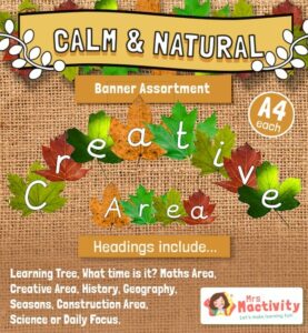Calm And Natural Classroom Banners - Leaves | Hessian Style Classroom ...
