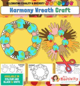 Equality And Diversity Harmony Wreath Craft | Mrs Mactivity