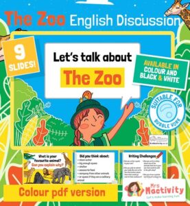 Zoo English Discussion Presentation | Mrs Mactivity