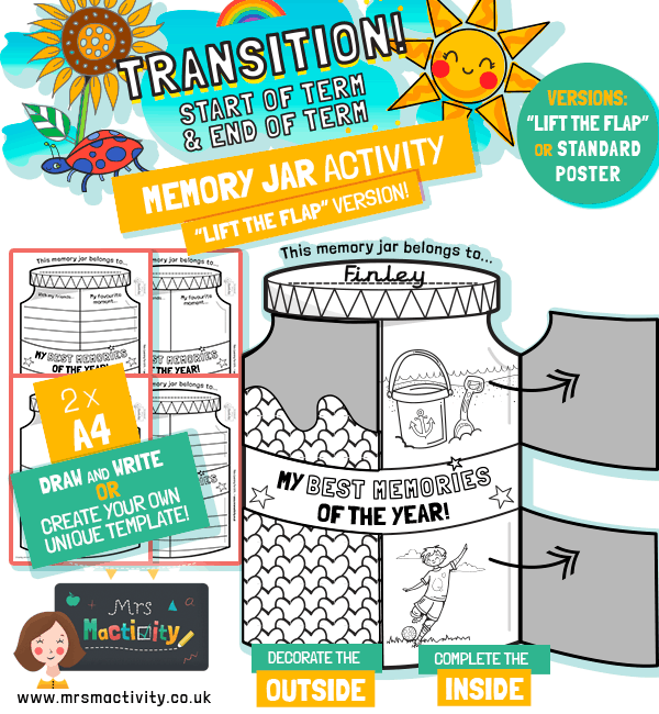 Memory Jar Display Activity | EYFS KS1 KS2 Transition Resources