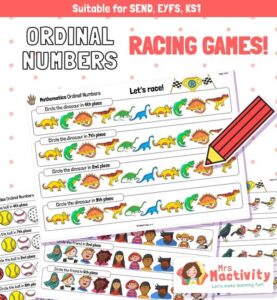 Ordinal Numbers Racing Game | Mrs Mactivity