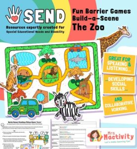 SEND Barrier Game - Build A Scene - Zoo | Mrs Mactivity