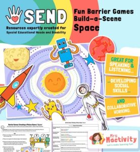 SEND Barrier Game - Build A Scene - Space | Mrs Mactivity