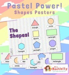Pastel Classroom 2D Shape Display Posters | Pastel Display