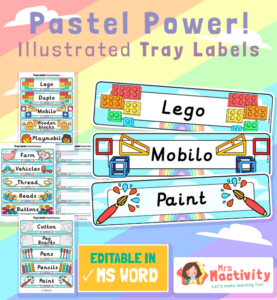 Tray Labels For Classrooms | Editable Drawer Labels For EYFS, KS1 & KS2