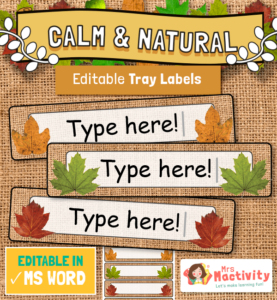 Calm And Natural Editable Tray Labels | Hessian Style Classroom Display ...